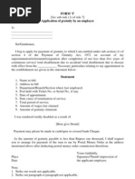 Gratuity Application Form-I | PDF