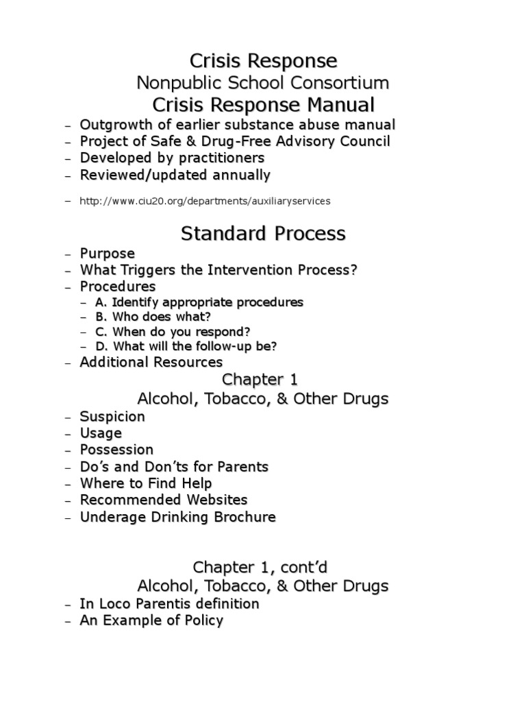 Crisis Response Crisis Response Manual | PDF | Incident Command System ...