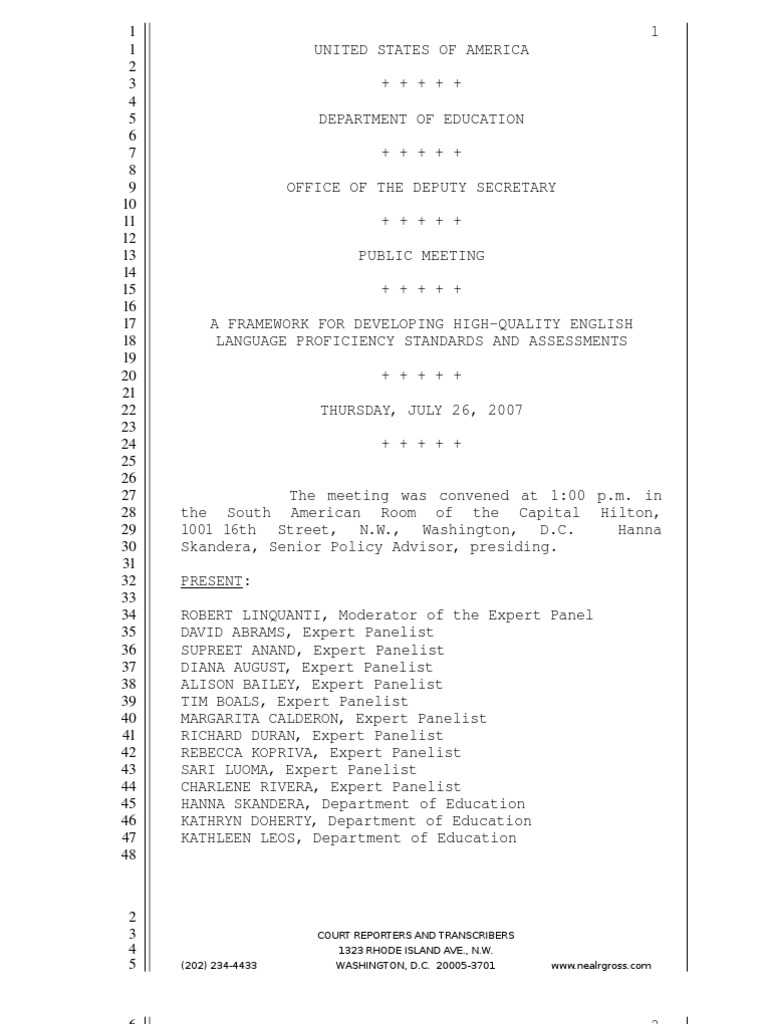 Description: Tags: Transcript-07262007 | PDF | Curriculum | English As ...