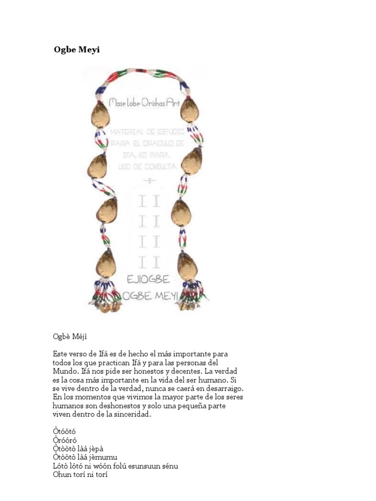 OGBE | PDF | Religión y creencia | Naturaleza