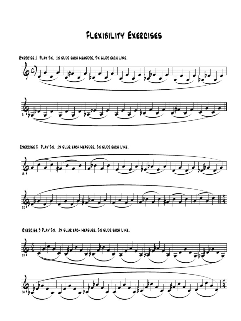 Trumpet Flexibility Exercises | PDF
