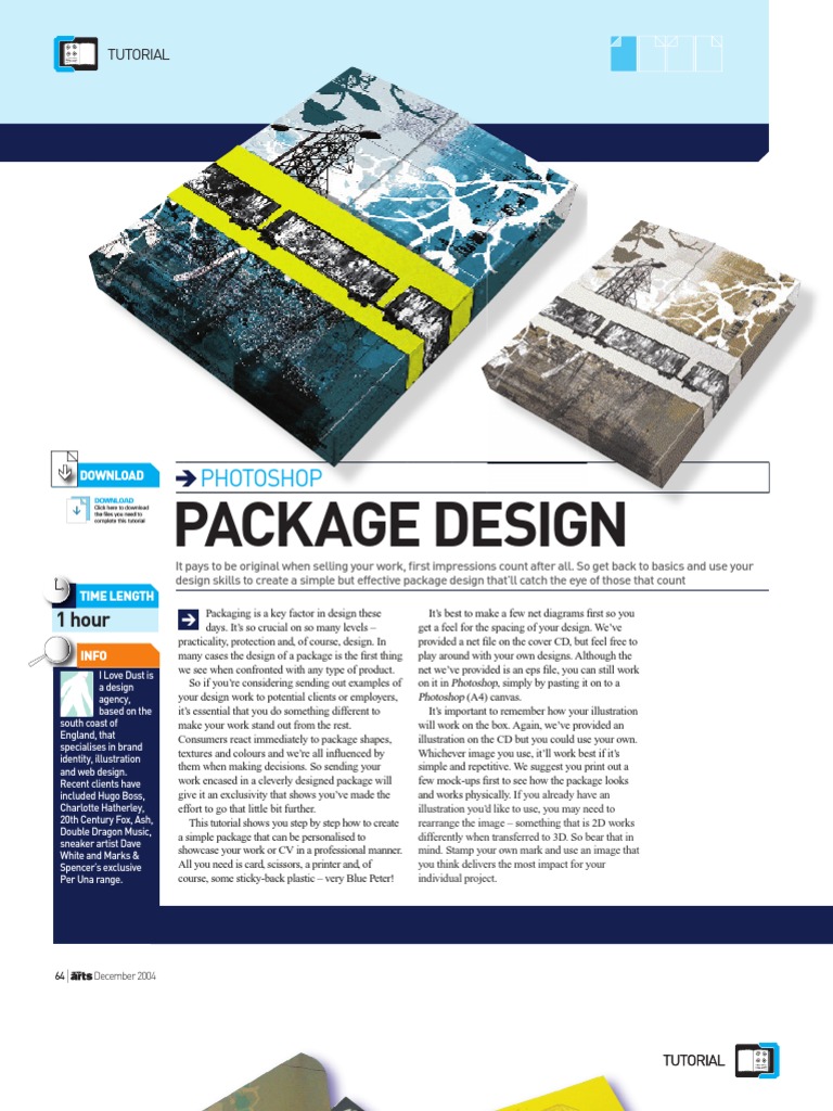 Create a simple package design to showcase your work | PDF | Digitizing
