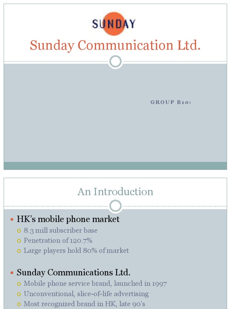 Sunday Communication Ltd. | PDF | Brand | Advertising