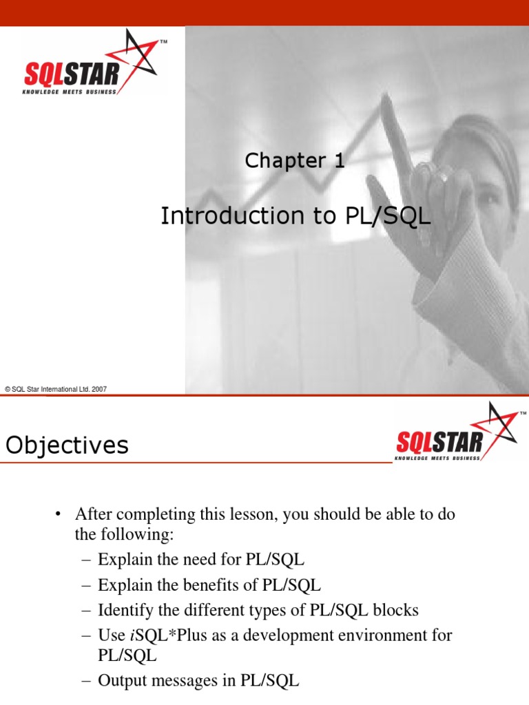 PLSQL Introduction | PDF | Pl/Sql | Sql PLSQL Introduction | PDF | Pl/Sql | Sql