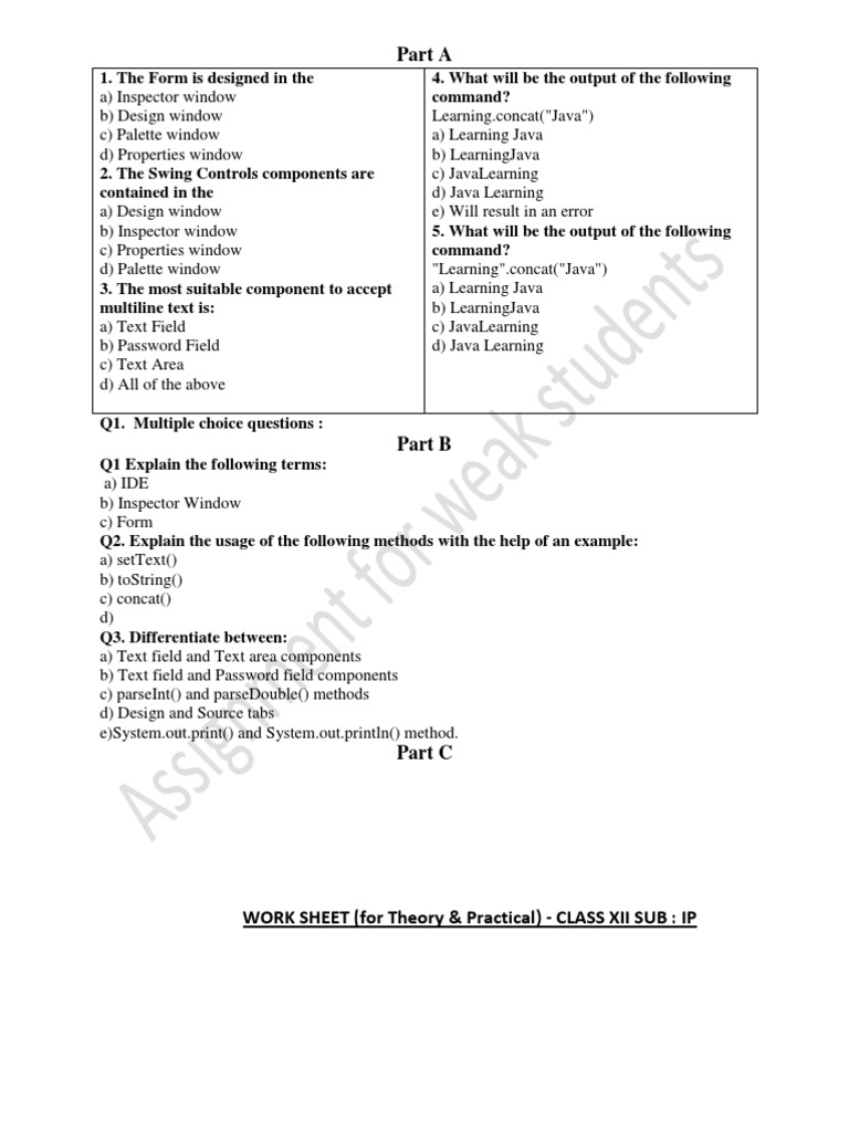 Informatics Practices Cbse Xi Pdf Java Programming Language Computing