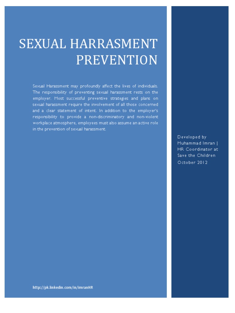 Sexual Harassment Prevention in Organizations | PDF | Sexual Harassment ...