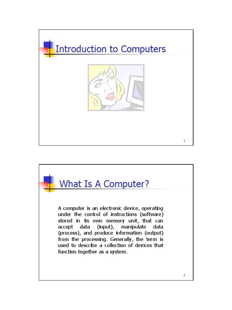 Introduction To Computers | PDF | Computer Data Storage | Floppy Disk