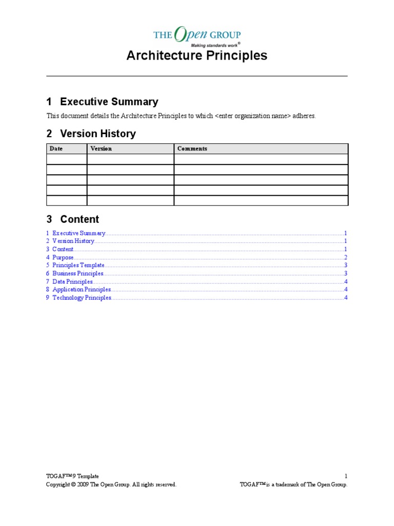Template Arch Principles | PDF