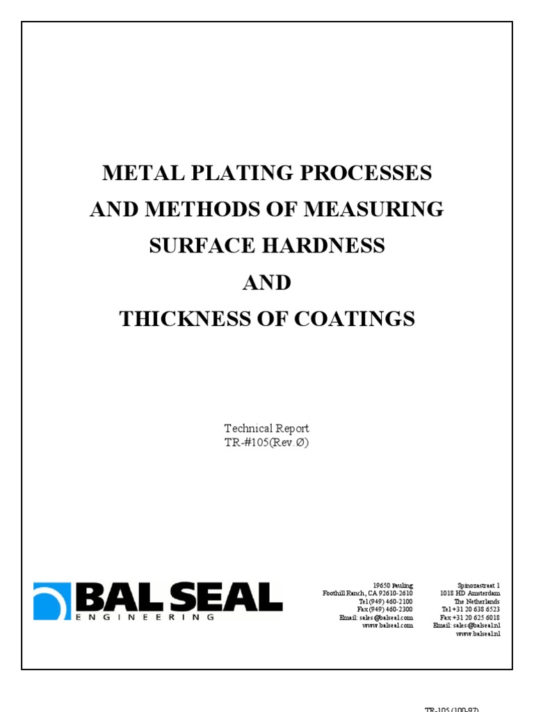 Coating Thickness Measurement | PDF | Metals | Physical Sciences