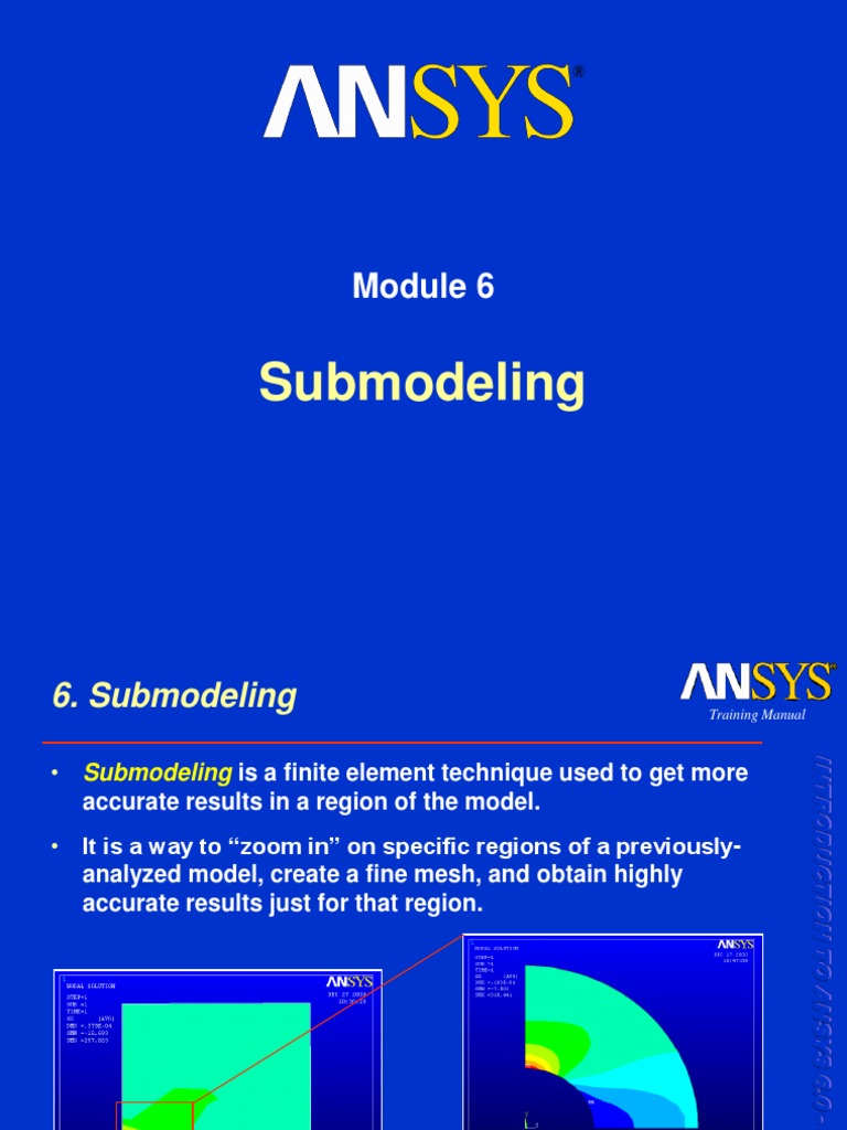 An Introduction to Submodeling Techniques for Stress Analysis Using ANSYS 6.0 | PDF | Stress ...