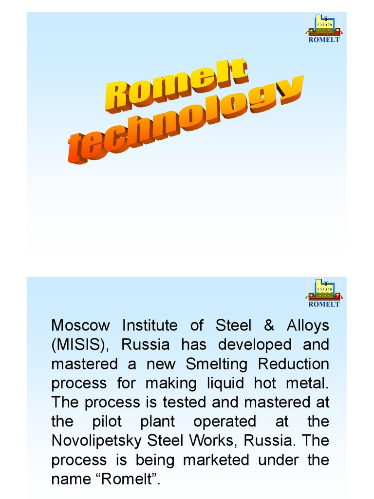 Romelt Technology | PDF | Iron | Coal