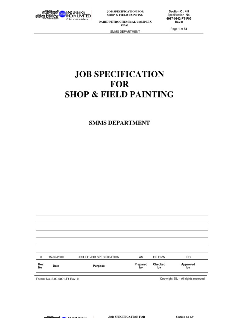 Painting Spec | PDF | Paint | Epoxy