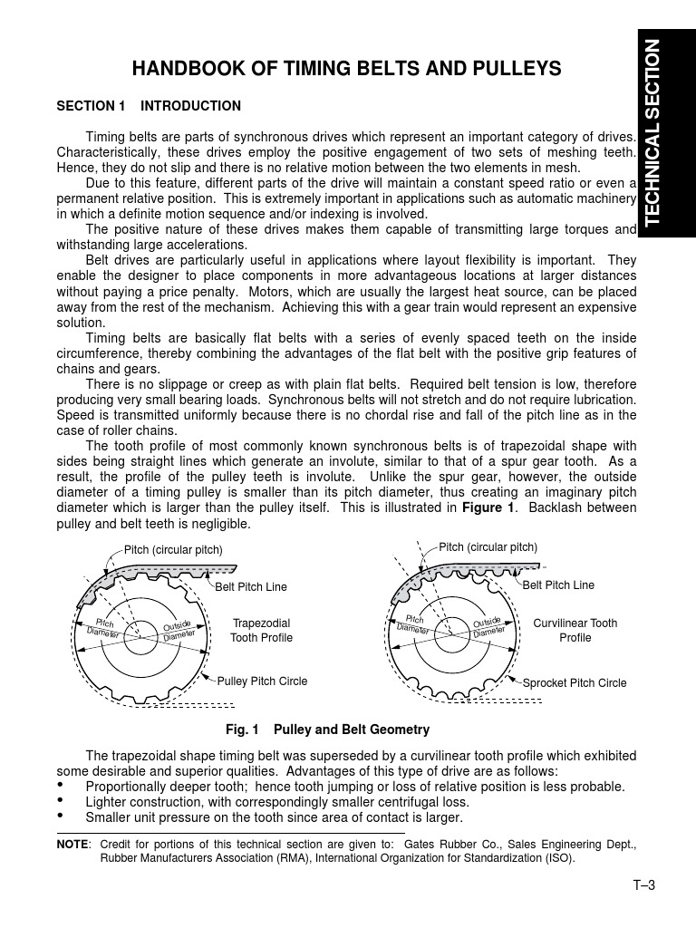 Handbook On Timing Belt & Pulley | PDF | Belt (Mechanical) | Gear
