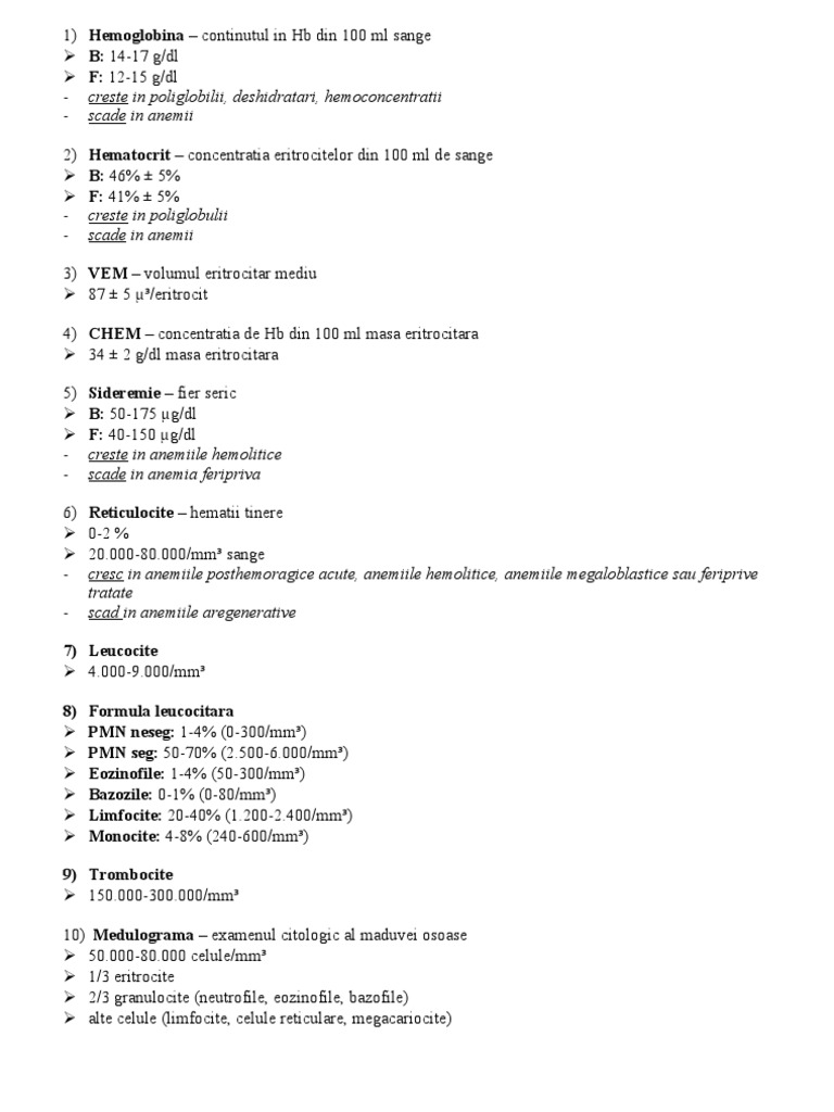 Medicala - Valori Normale | PDF