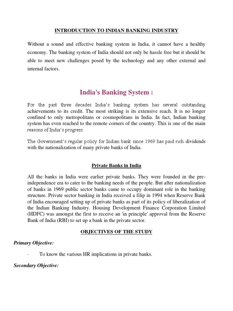 Overview of Indian Banking Sector | PDF | Banks | Reserve Bank Of India
