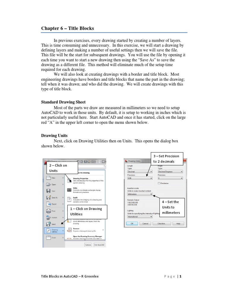 Auto Cad Title Blocks | PDF | Page Layout | Auto Cad
