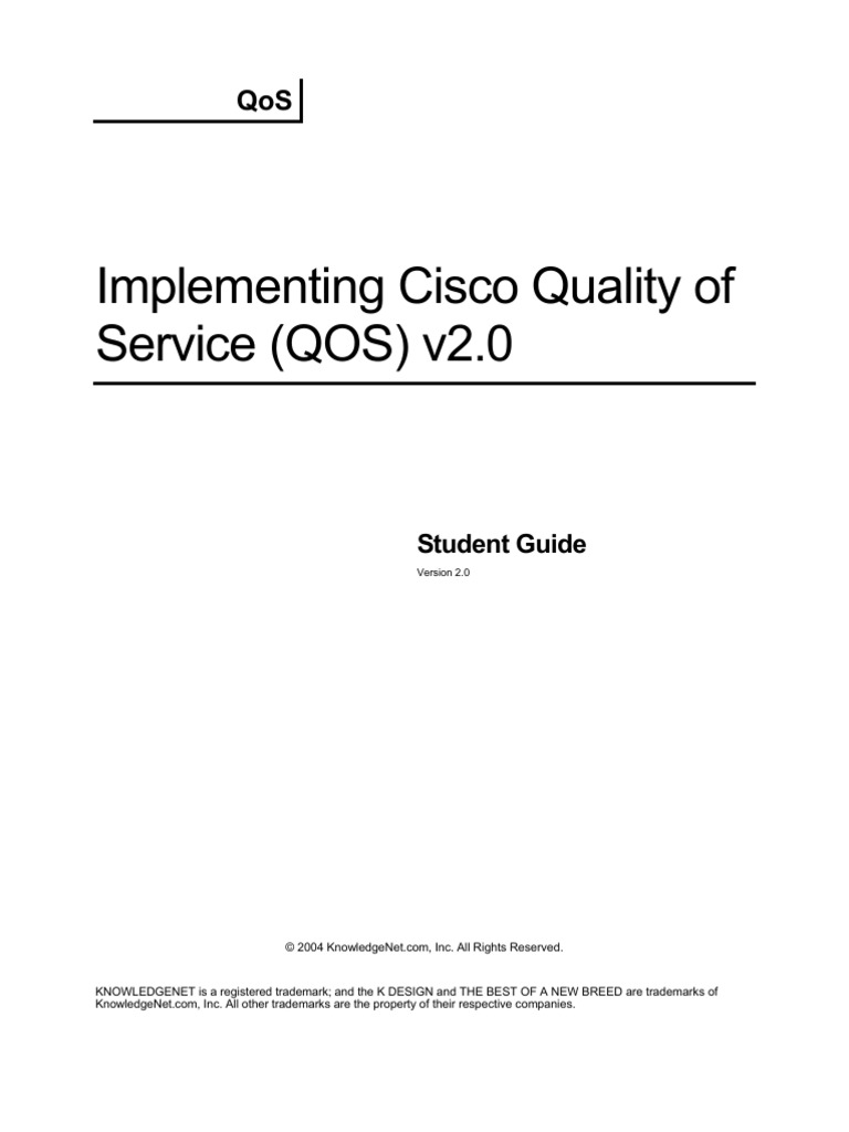 Implementing Cisco QoS | PDF | Quality Of Service | Cisco Systems