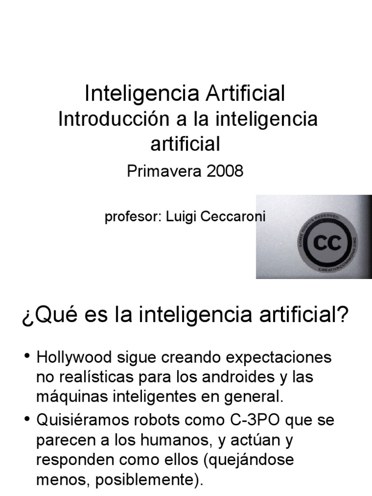 1 Introduccion A La Inteligencia Artificial (Es) | PDF | Ciencia y ...