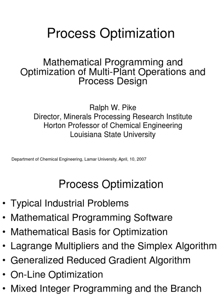 Optimization | PDF | Mathematical Optimization | Linear Programming