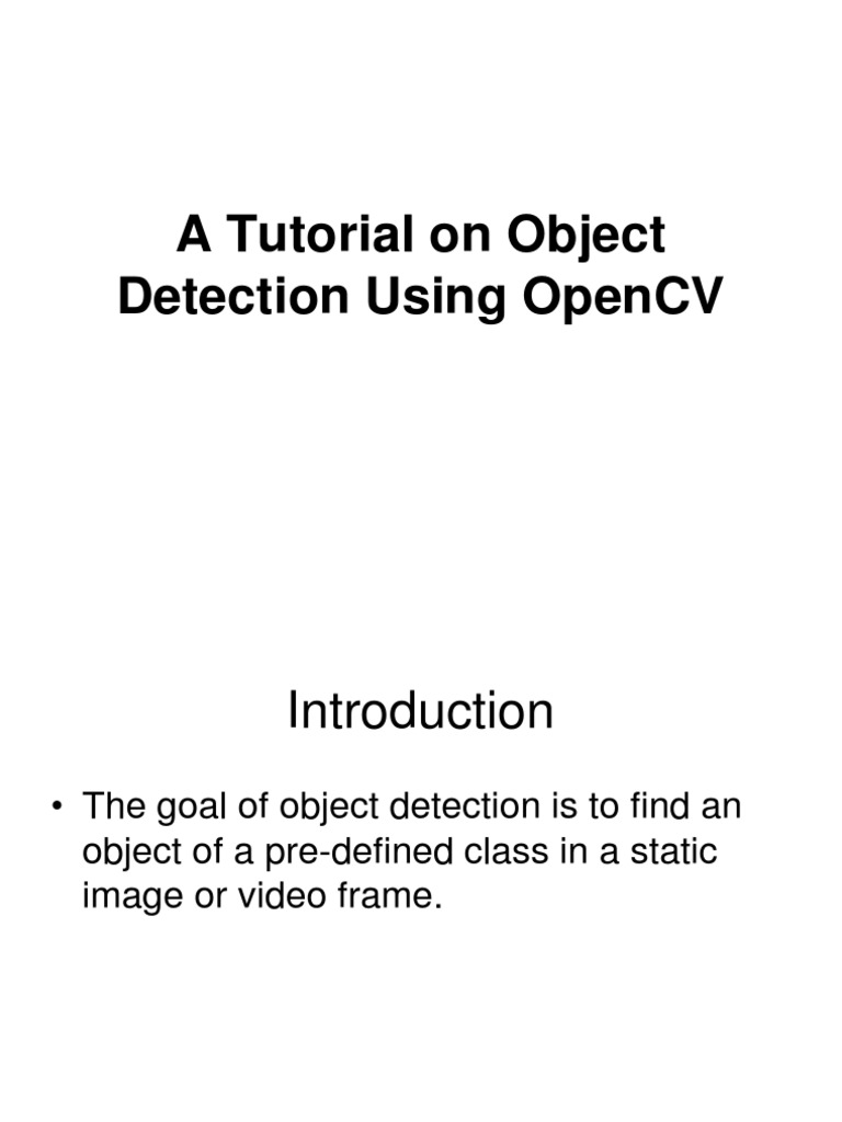 Object Detection Tutorial | PDF