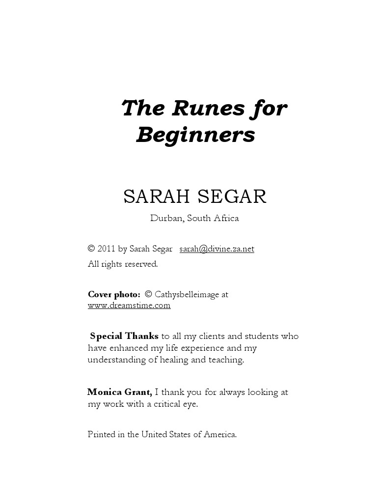 The Runes For Beginners | PDF | Norse Mythology | Runes