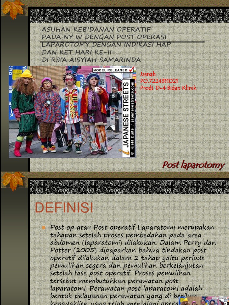 Presentasi Post Op Laparotomy | PDF