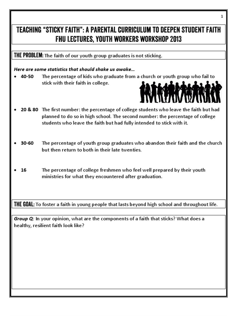 Building Lasting Sticky Faith in Youth | PDF | Faith | Gospels