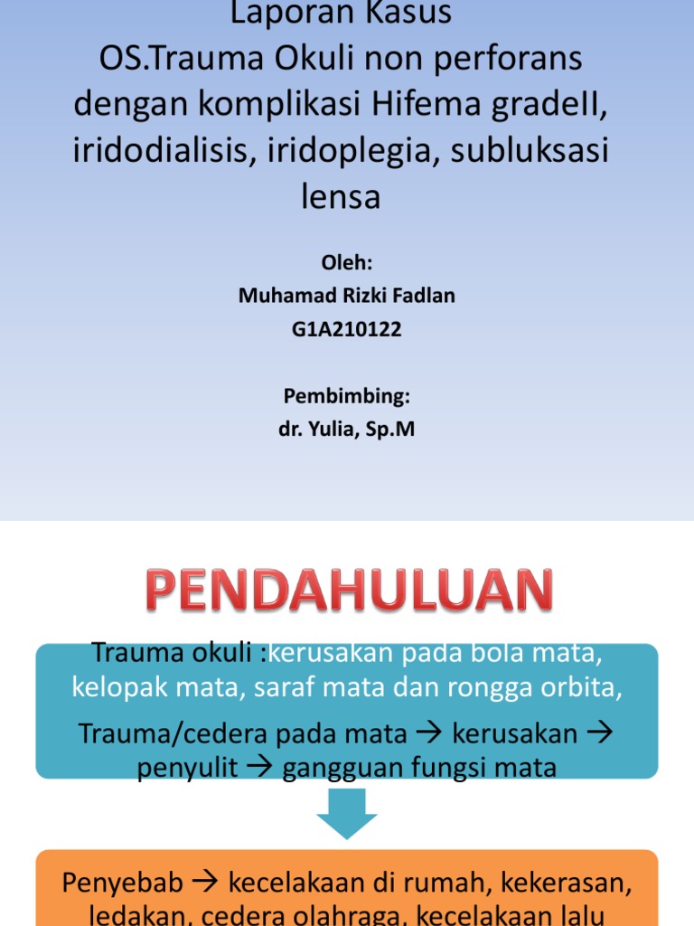 Trauma Okuli Non Perforans: Kasus Hifema | PDF
