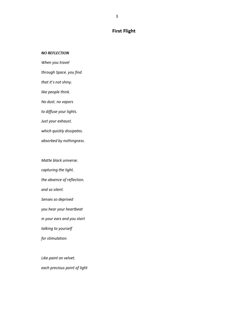 First Flight: No Reflection | PDF | Nature