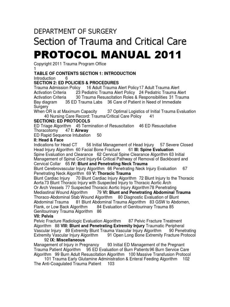 Surgery | PDF | Major Trauma | Emergency Department