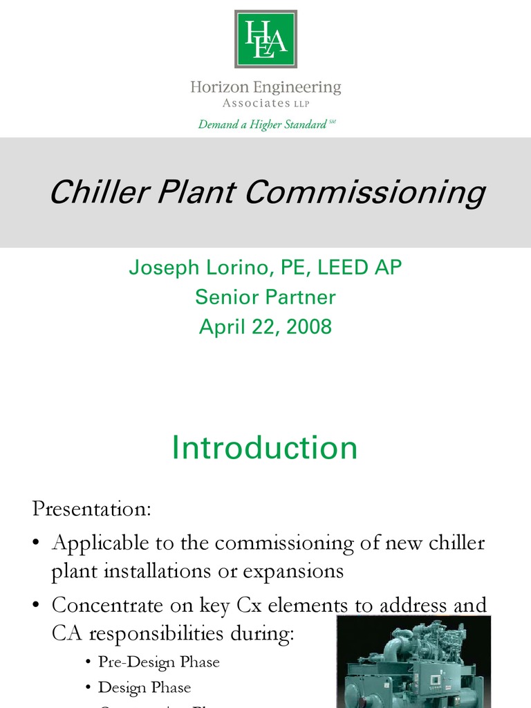 Chiller Plant Commissioning | PDF | Engines | Building