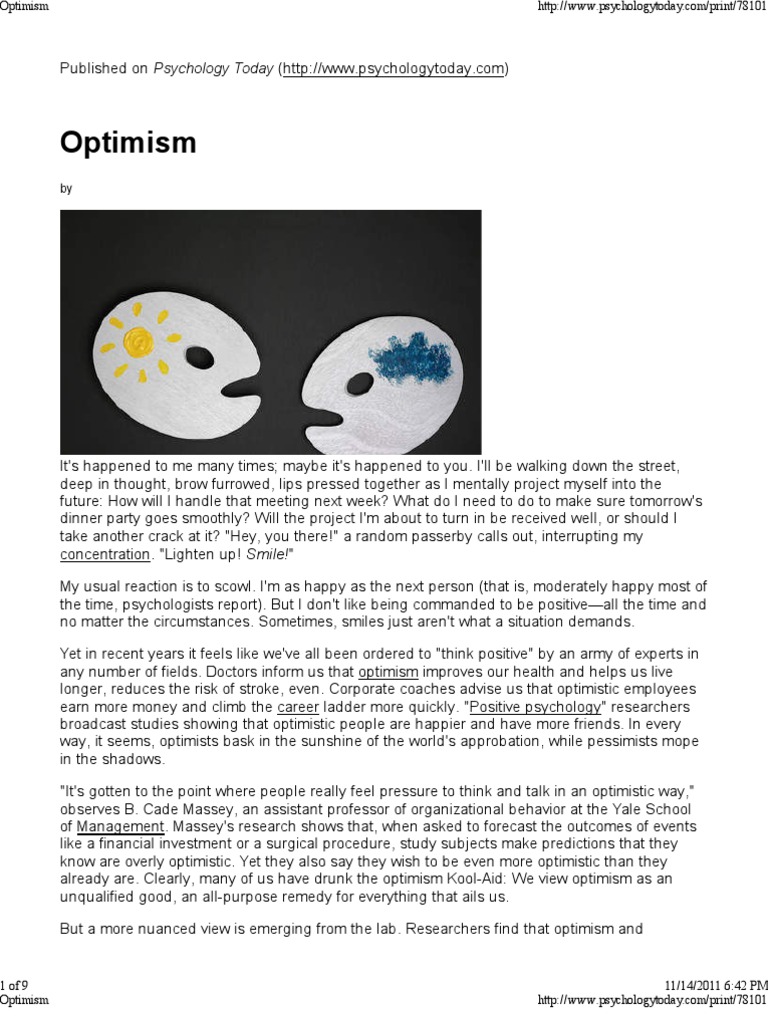 Optimism Download Free Pdf Optimism Pessimism