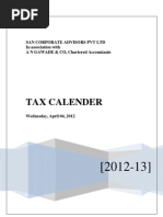 Statutory Due Dates Chart | PDF | Government Finances | Taxes