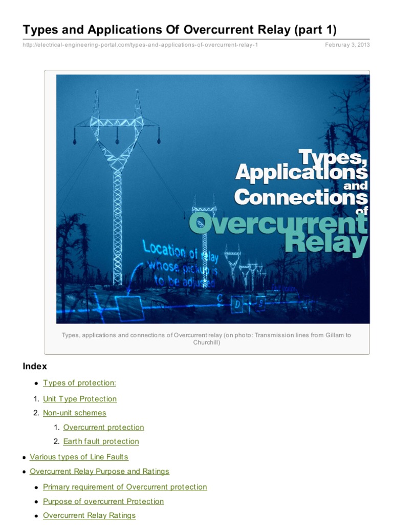 Overcurrent Relay Types & Uses | PDF | Relay | Energy Technology