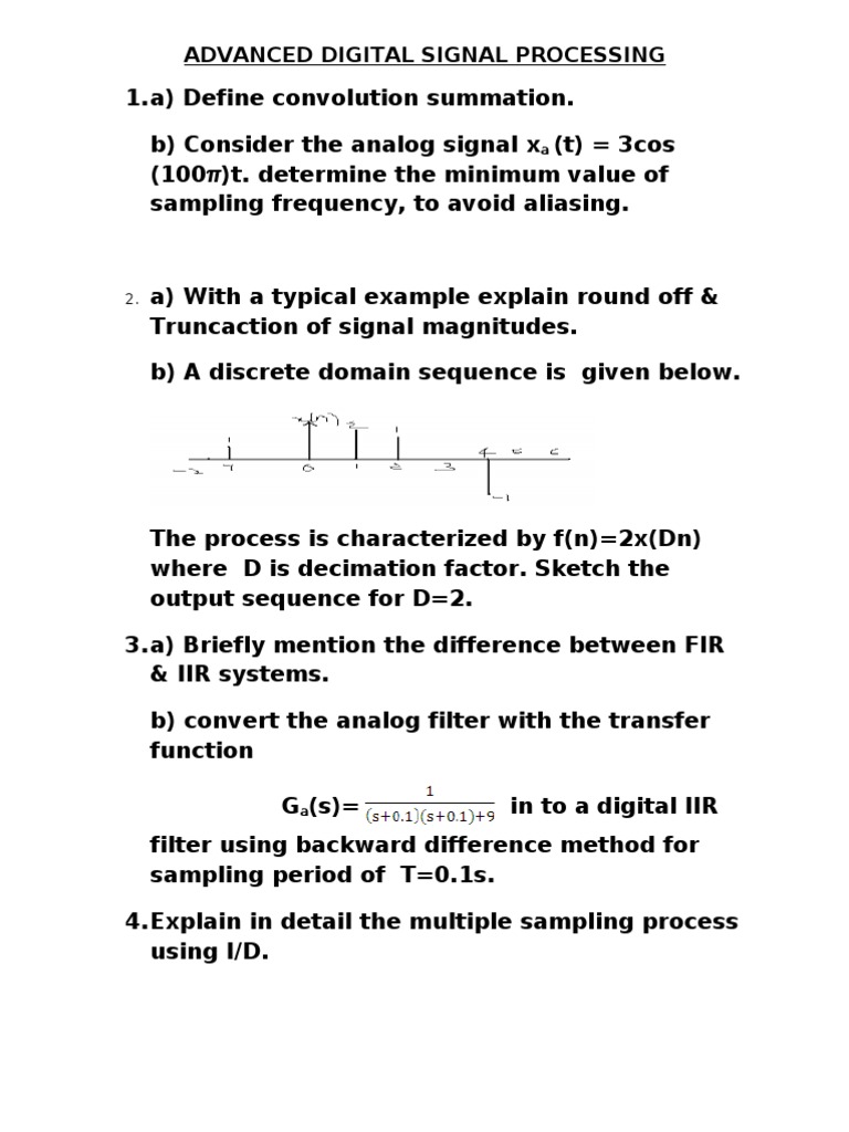 Advanced Digital Signal Processing | PDF | Cmos | Digital Signal Processing