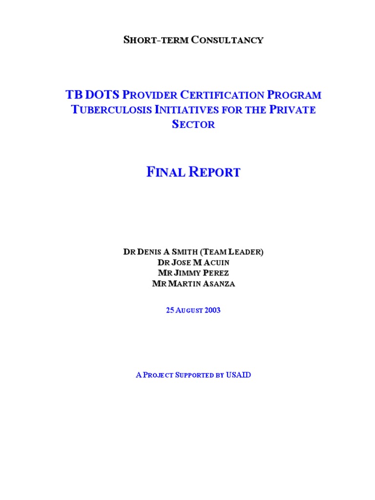 Dots CERTIFICATION pROGRAM.p | PDF | Tuberculosis | Professional ...