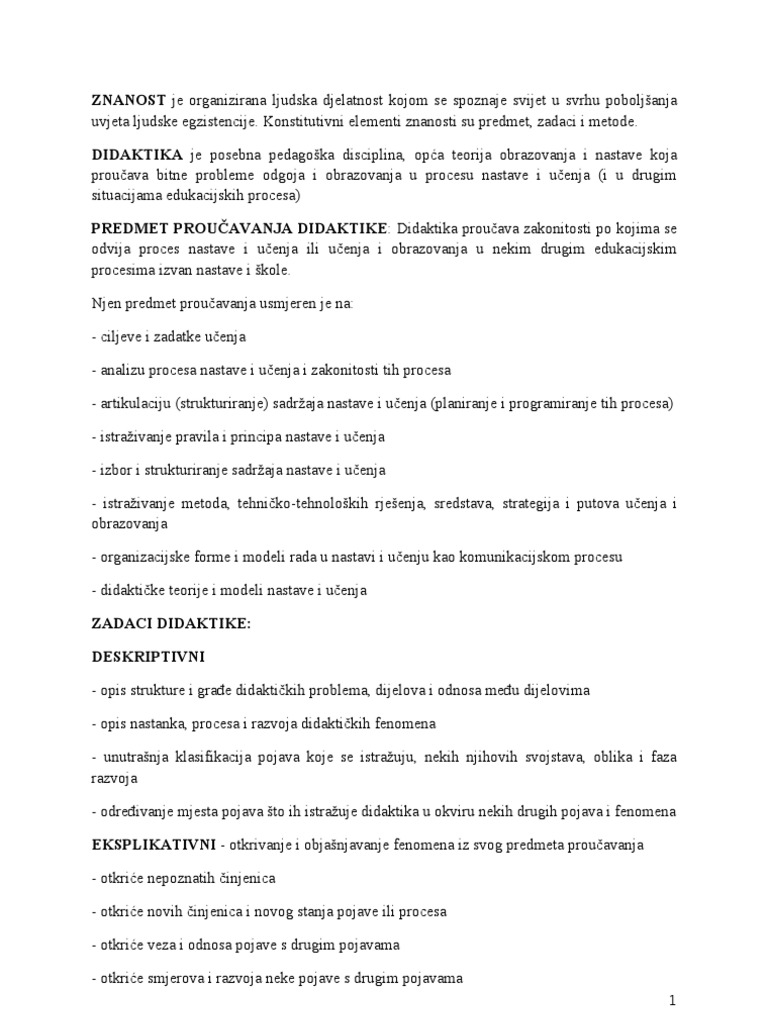 Didaktika Skripta | PDF