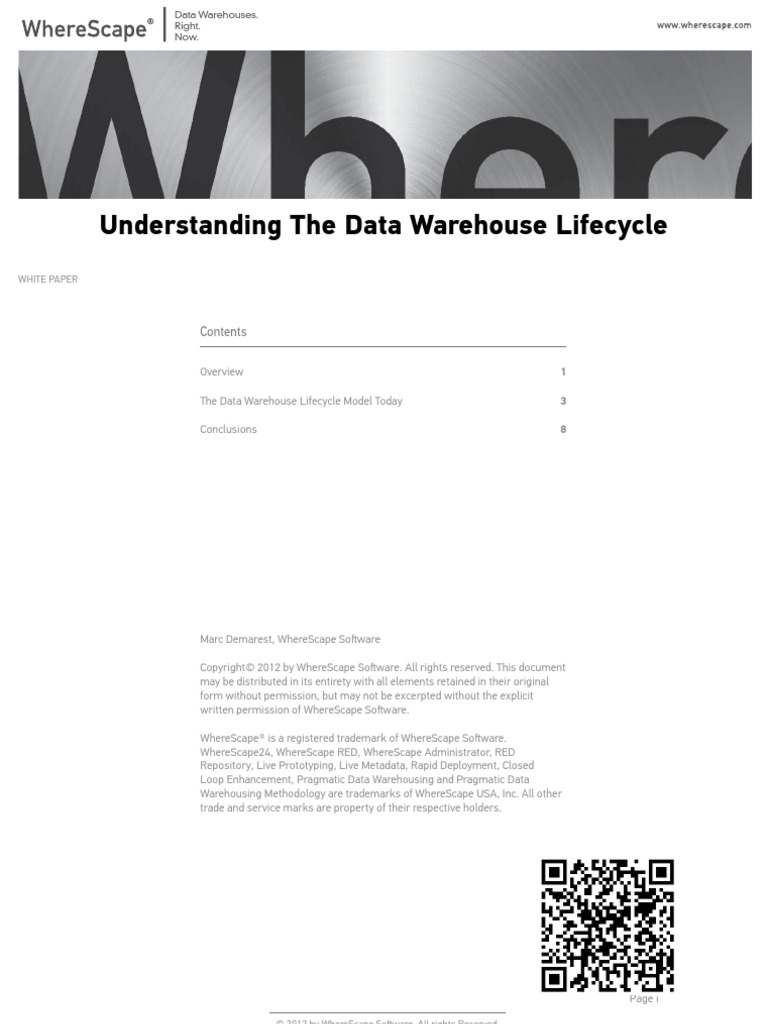 Understanding The Data Warehouse Lifecycle: White Paper | PDF | Business