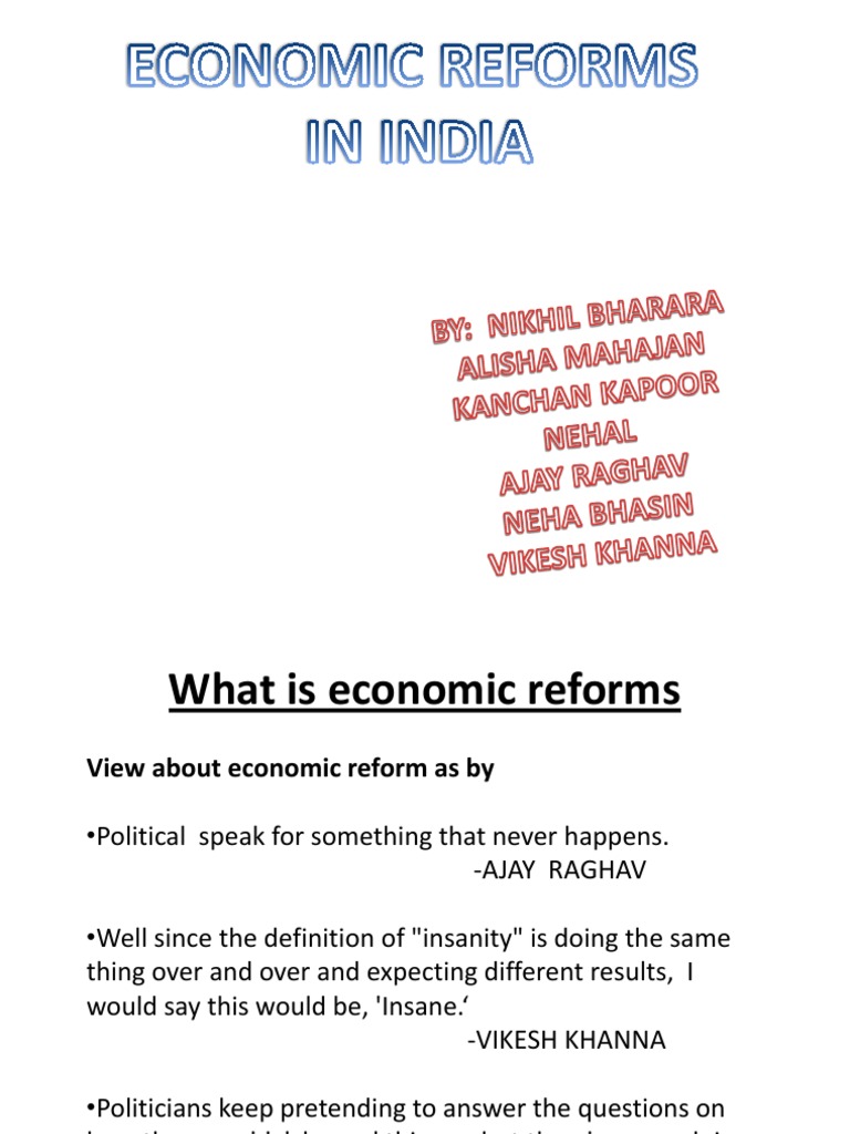 Economic Reforms of 1991 | Download Free PDF | Economics | Economies