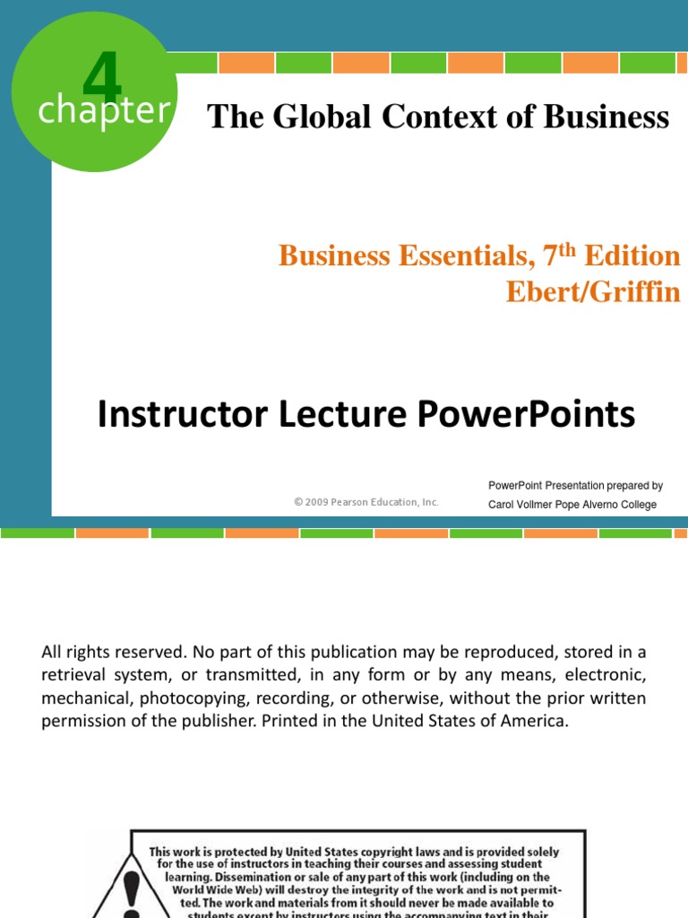Chapter 4 The Global Context of Business | PDF | Balance Of Trade | Exports