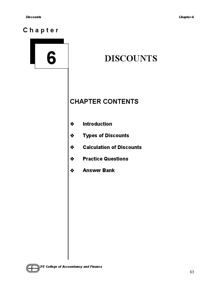 Discounts: Types of Discounts Calculation of Discounts Practice ...