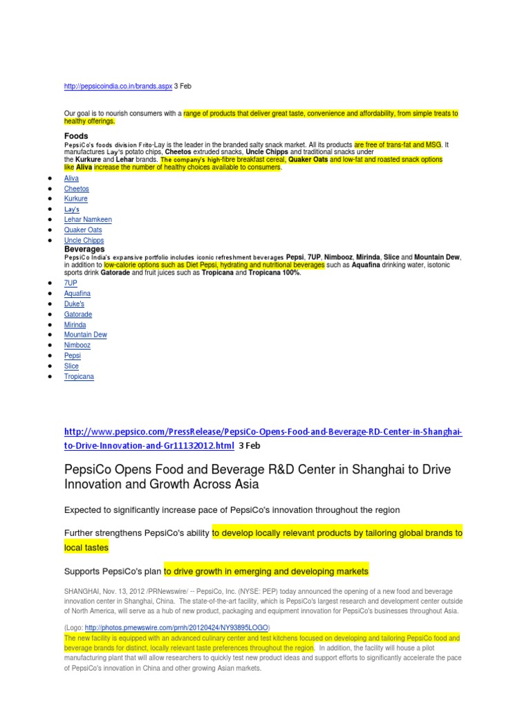 Innovation Pepse | PDF | Pepsi Co | Drink