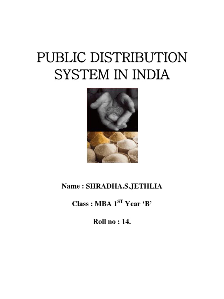 Overview of India's Public Distribution System | PDF | Food And Drink ...