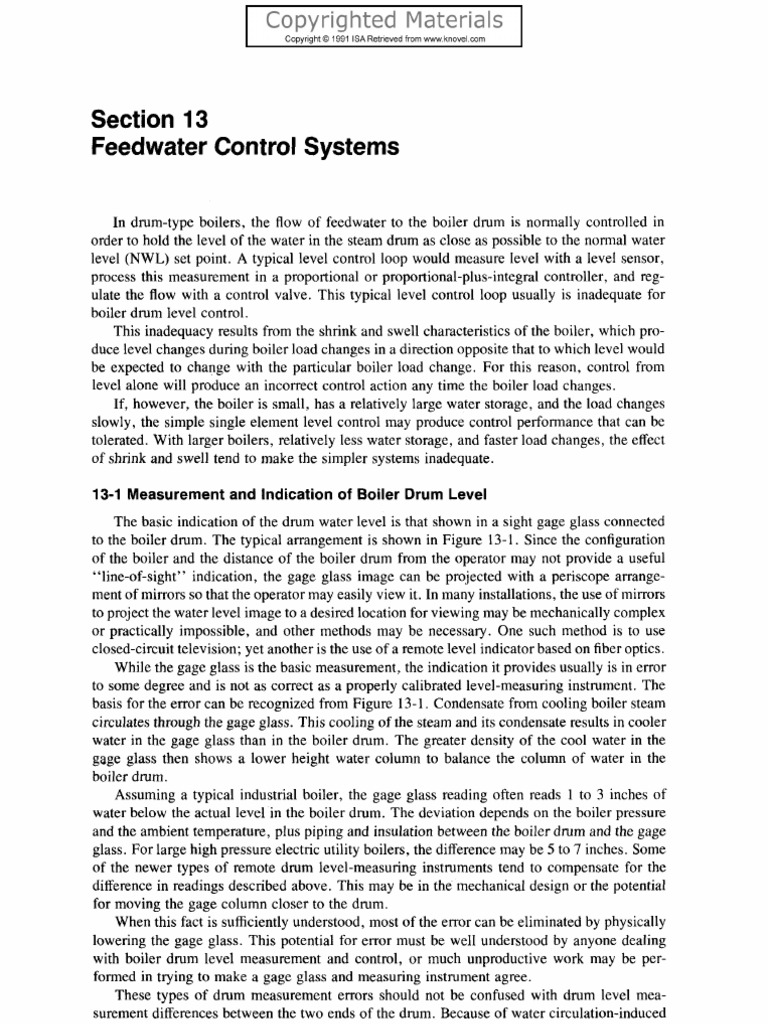 Feed Water Controll | PDF | Boiler | Control System