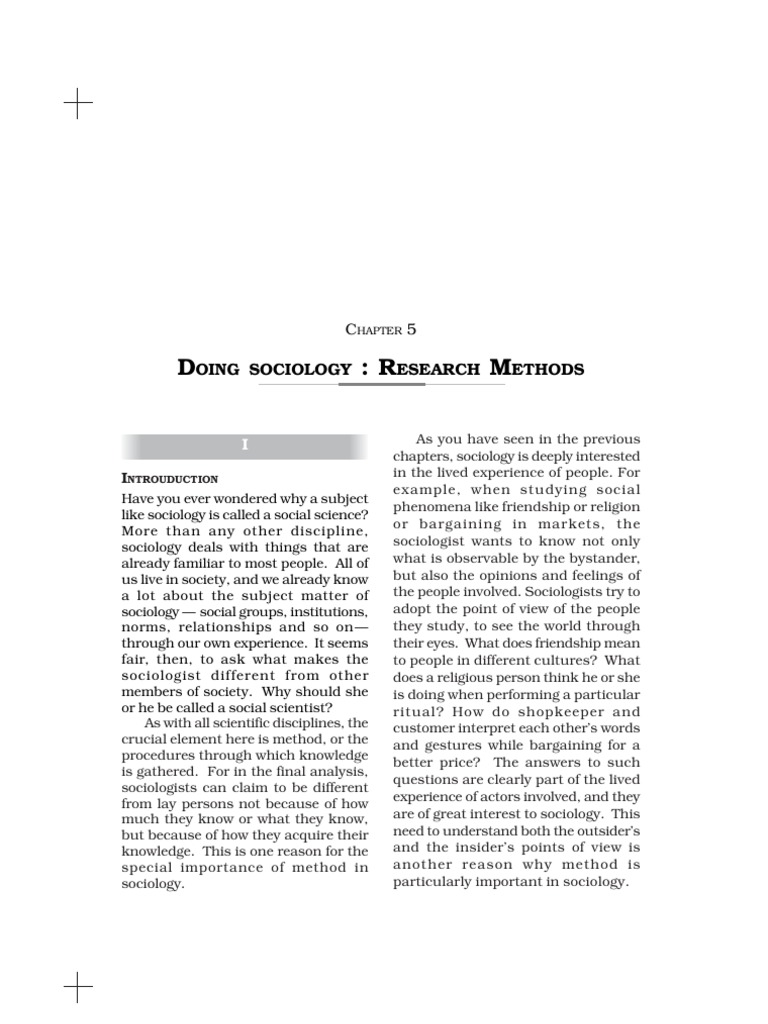 Chapter 5 | PDF | Field Research | Sociology