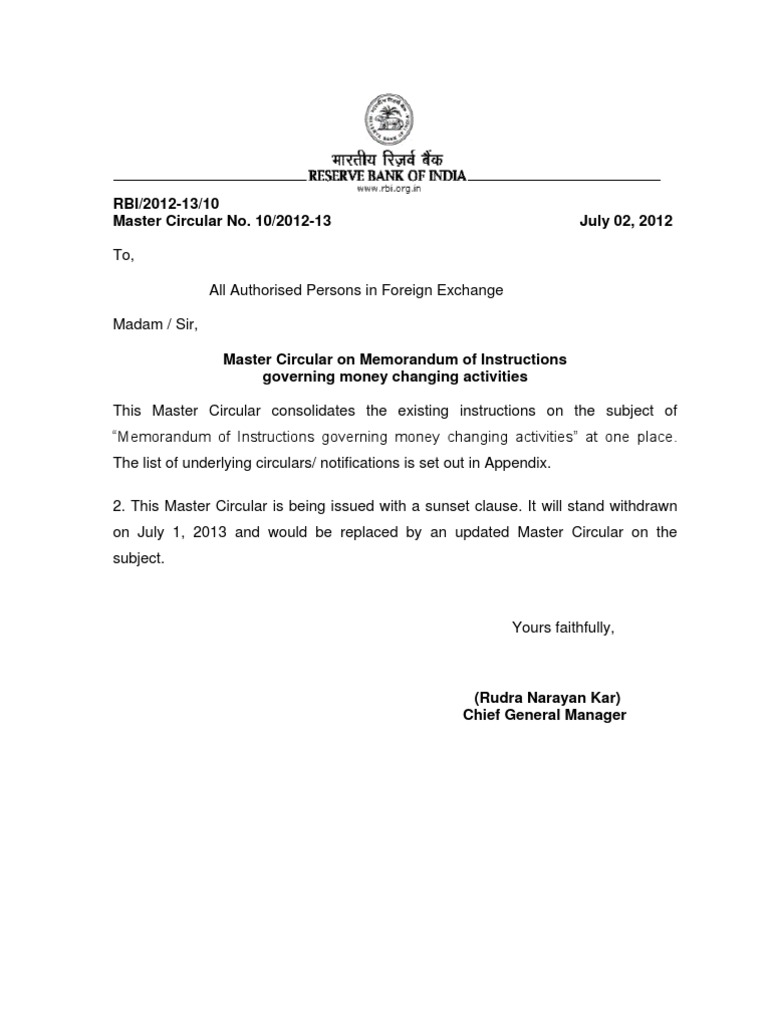 FEMA - memo of instructions governing money changing activities.pdf ...