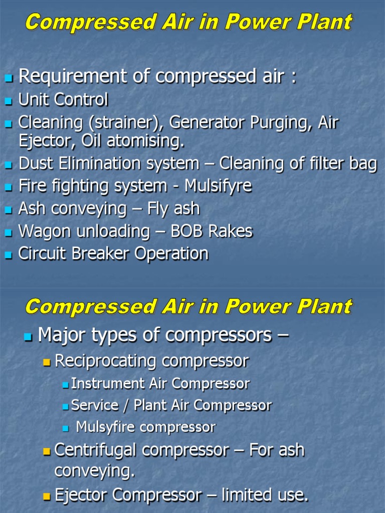 Requirement of Compressed Air | PDF | Gas Compressor | Pump