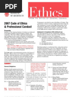 Rib A Code of Professional Conduct | PDF | Architect | Employment