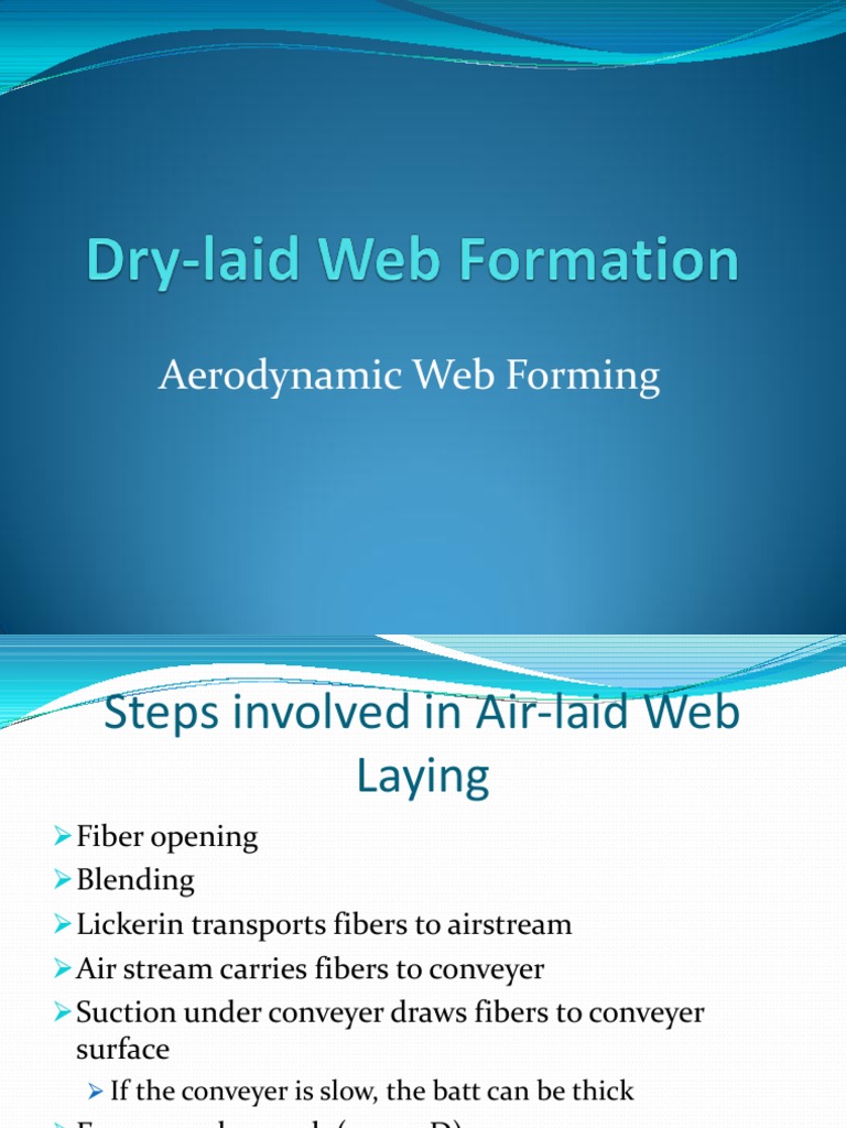 Dry-Laid Web Formation | PDF