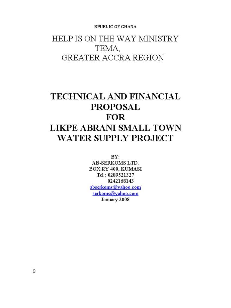 Technical Proposal 2520likpe5b15d1.Doc | Borehole | Water Supply